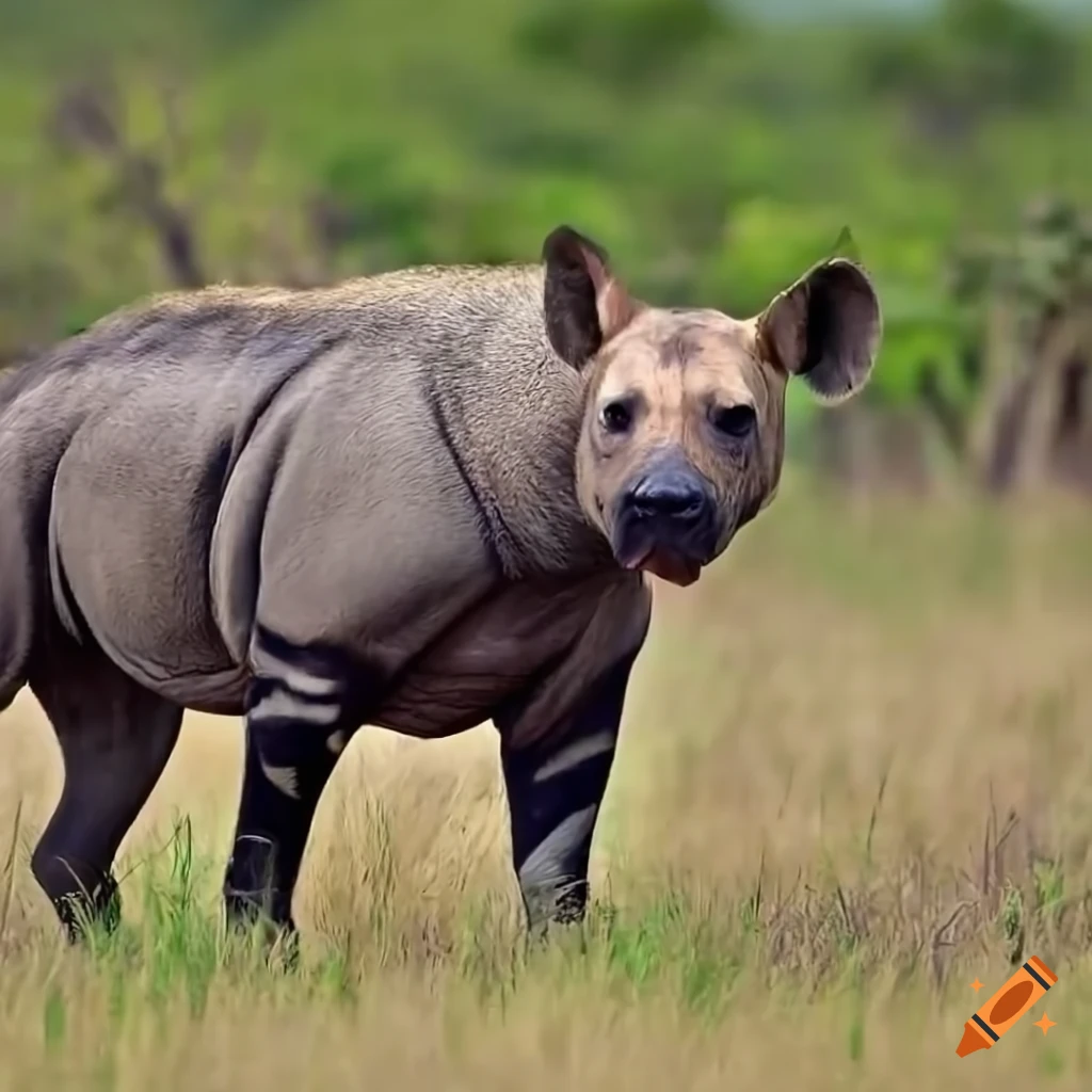 Entelodon in a wild asian environment on Craiyon