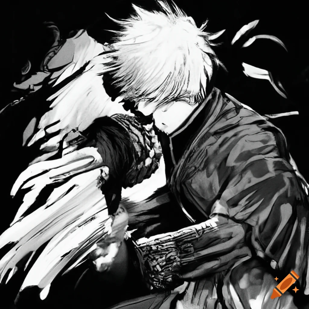 Two warriors clashing swords in a fierce battle on Craiyon