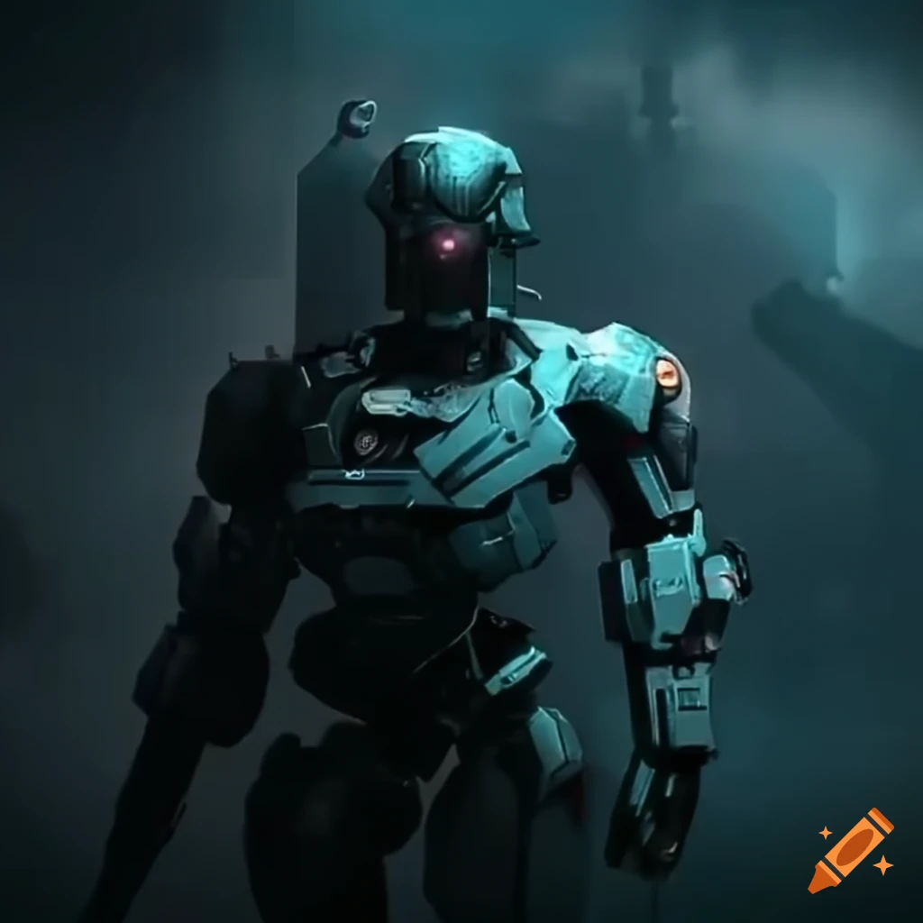 Tech mech punching down on Craiyon