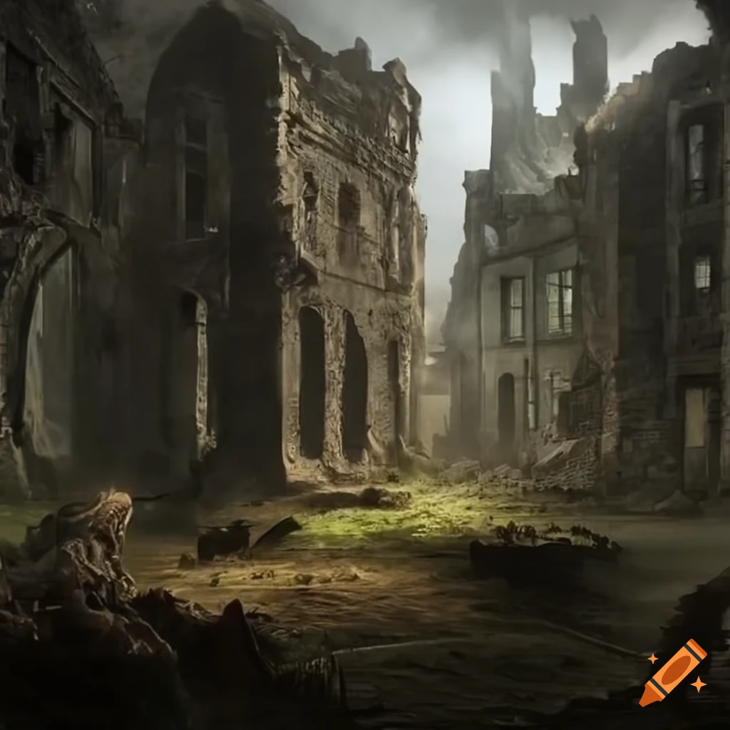 The ruins of florgelpiep on Craiyon