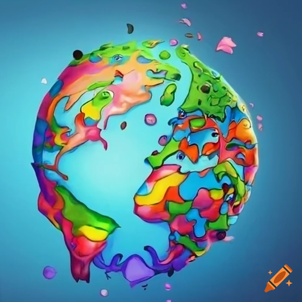 Image of a happy world in a realistic setting on Craiyon