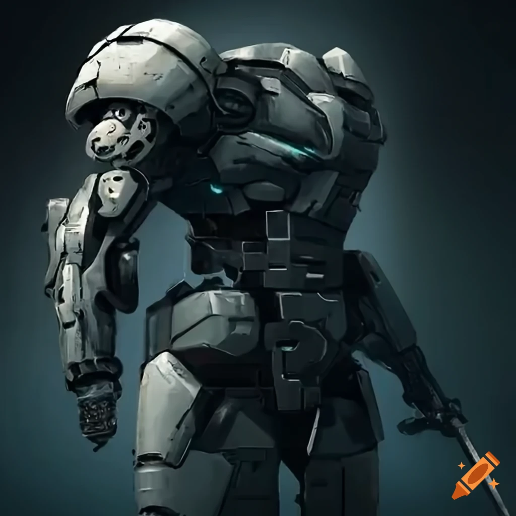 Tech mech punching down on Craiyon