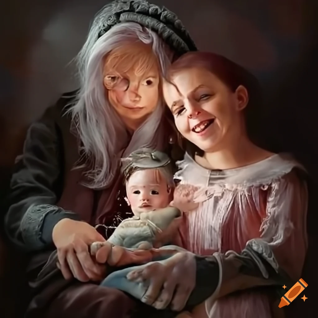 Magic folk family on Craiyon