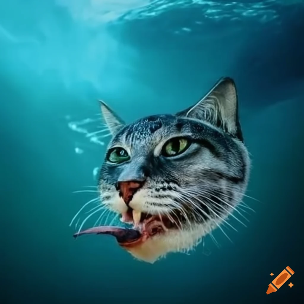 Ocean cat on Craiyon