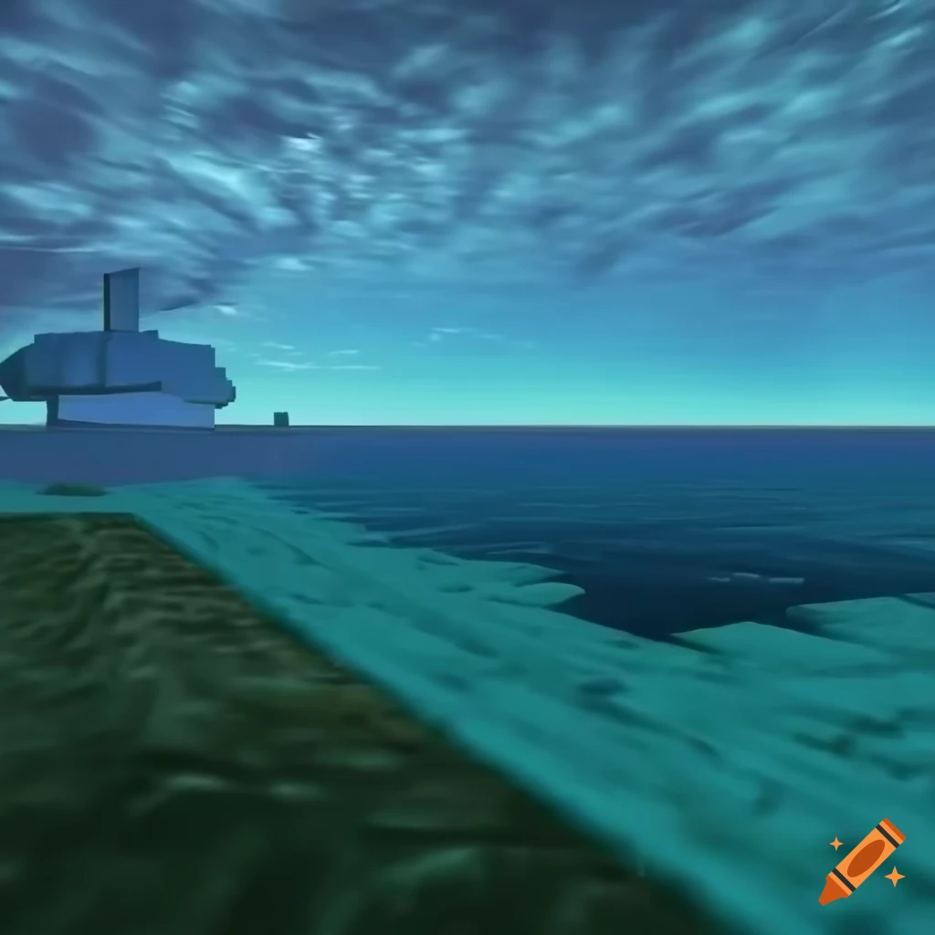 Super mario 64 backwater bastion level landscape on Craiyon