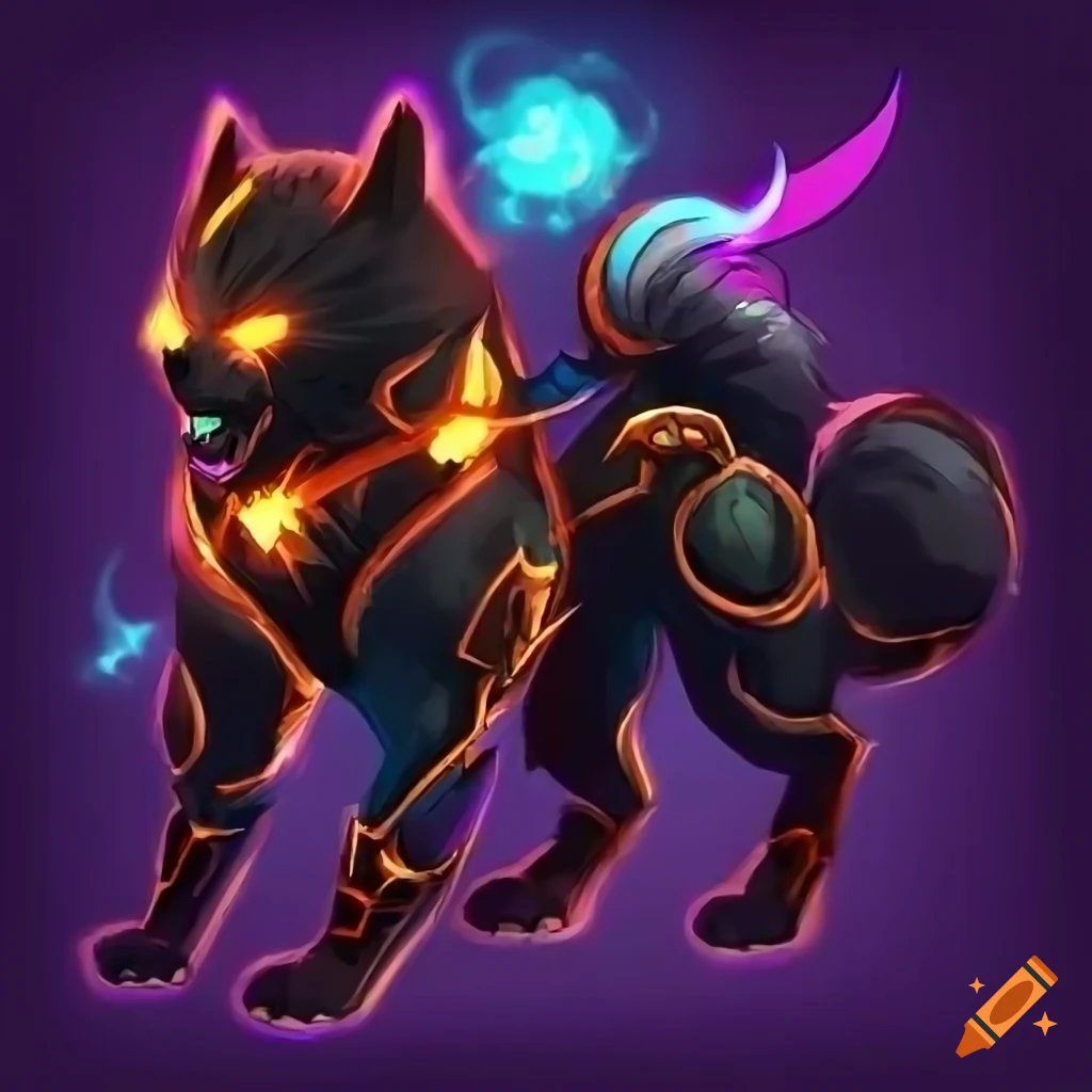 Fantastical bulky ghastly hannya chow-chow akita inu hybrid animal ...