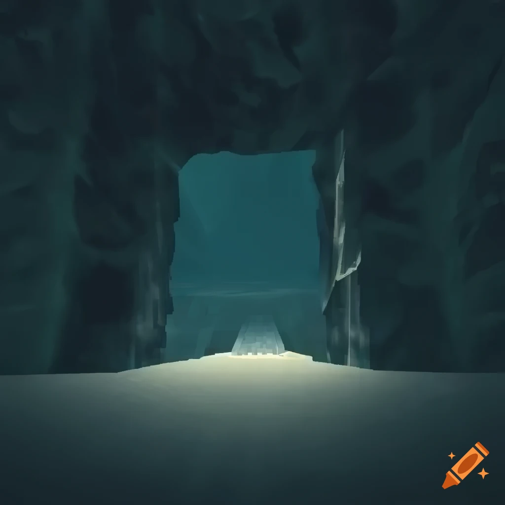 Super mario 64 deep, dark, dungeon level landscape on Craiyon