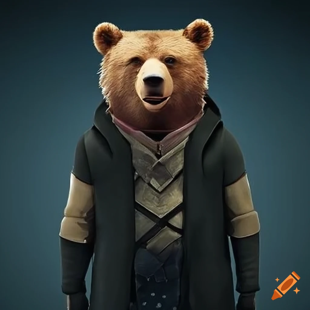 Bear as a secret agent on Craiyon