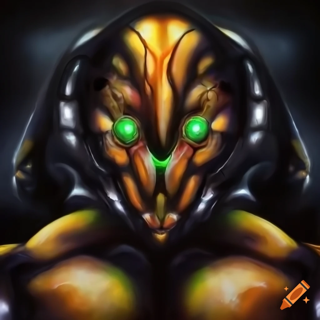 Abstract painting of boros or guyver character on Craiyon