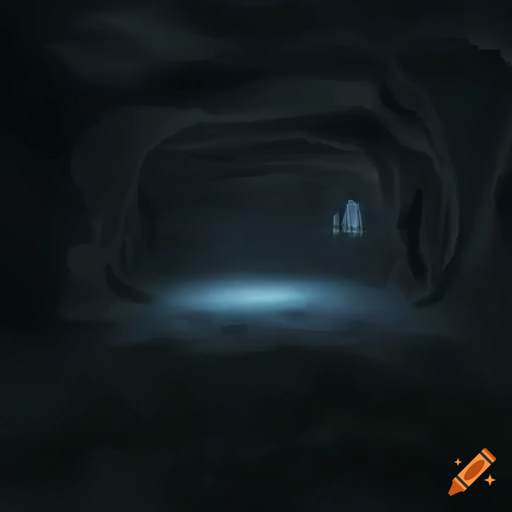 Super mario 64 dark dark cave level landscape on Craiyon