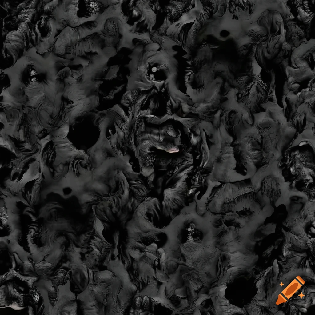Seamless black alpha map creature texture on Craiyon