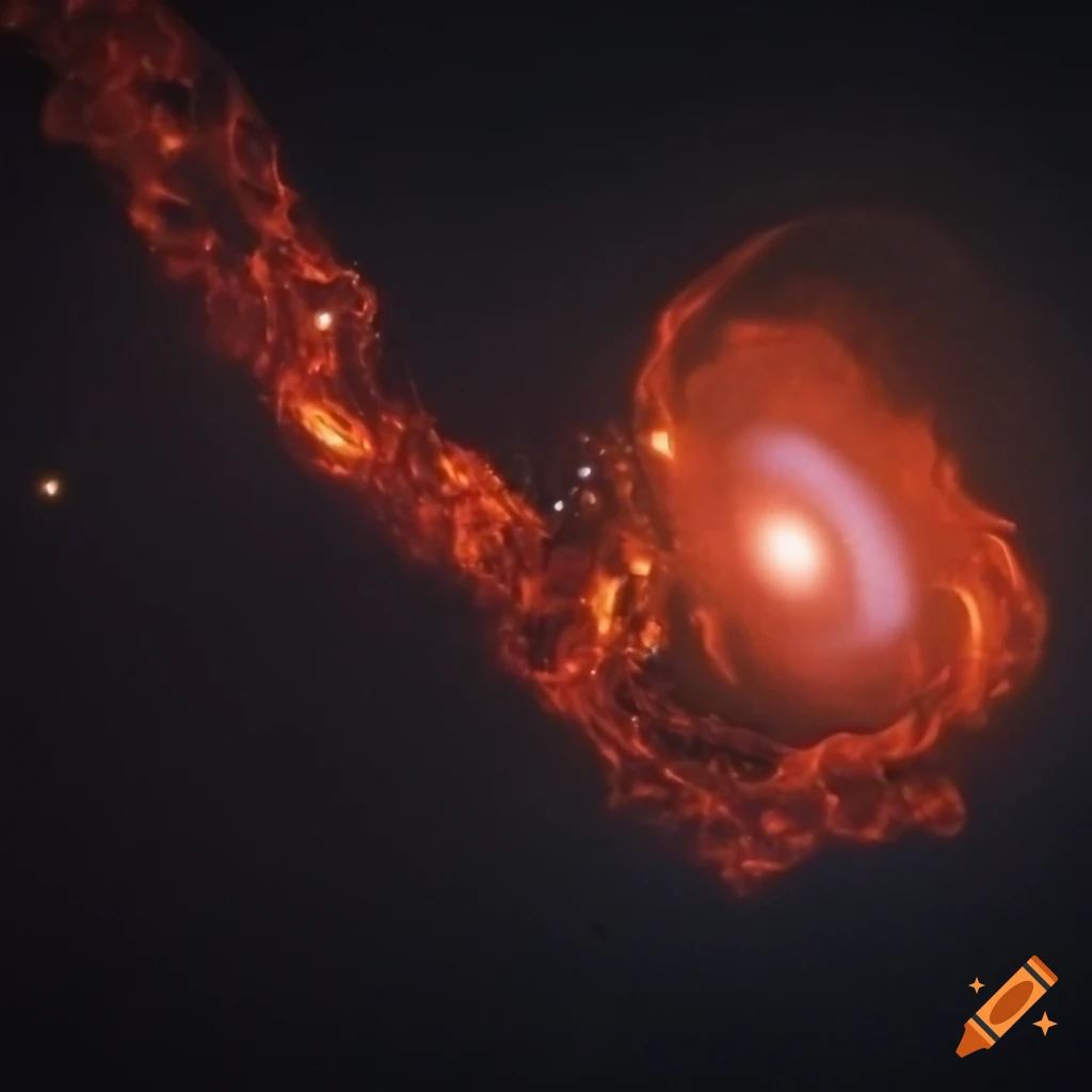 Abstract representation of universe with iron, fire, gel, tin, fords ...