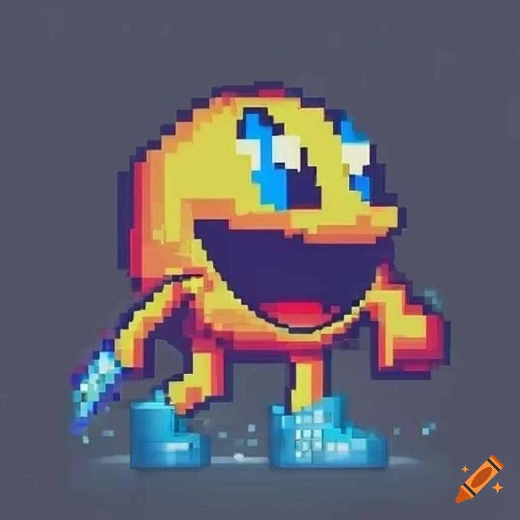 Steam punk version of pac-man with two ghosts on Craiyon