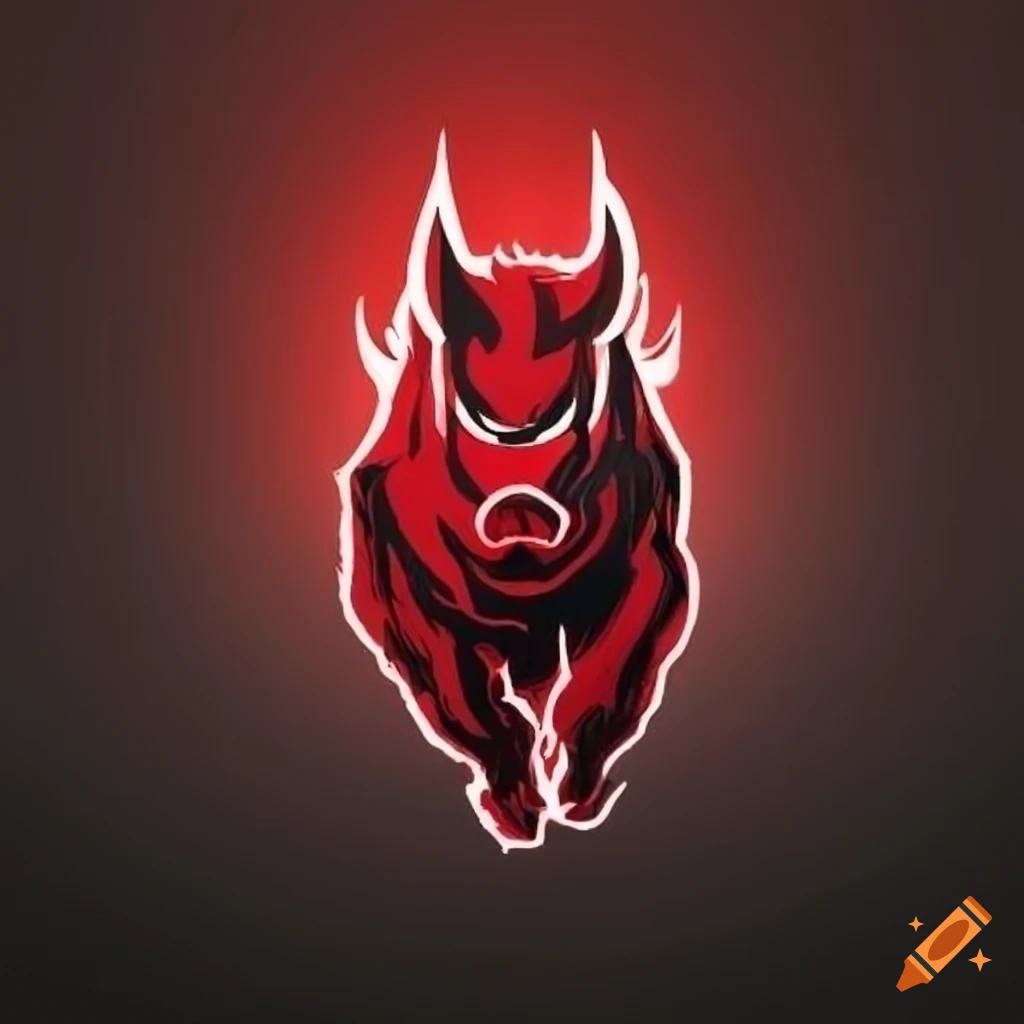 Red boar logo with lightning on Craiyon