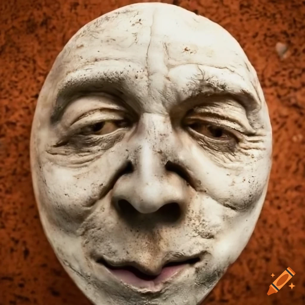 Closeup of a grotesque extraterrestrial face on Craiyon