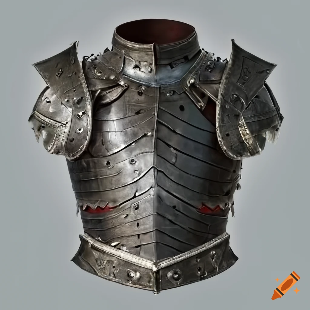 Gothic bathyscathe armor front view on Craiyon