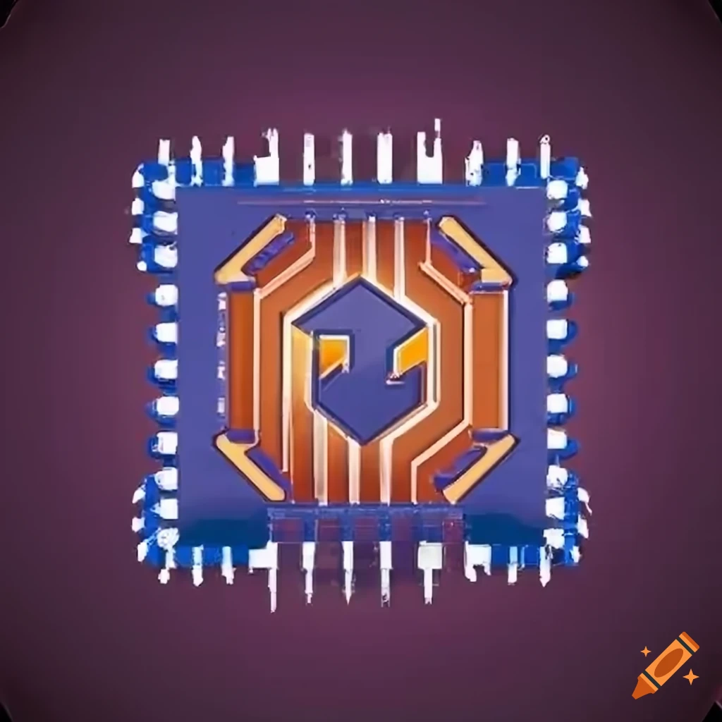 NFL-style computer chip illustration on Craiyon