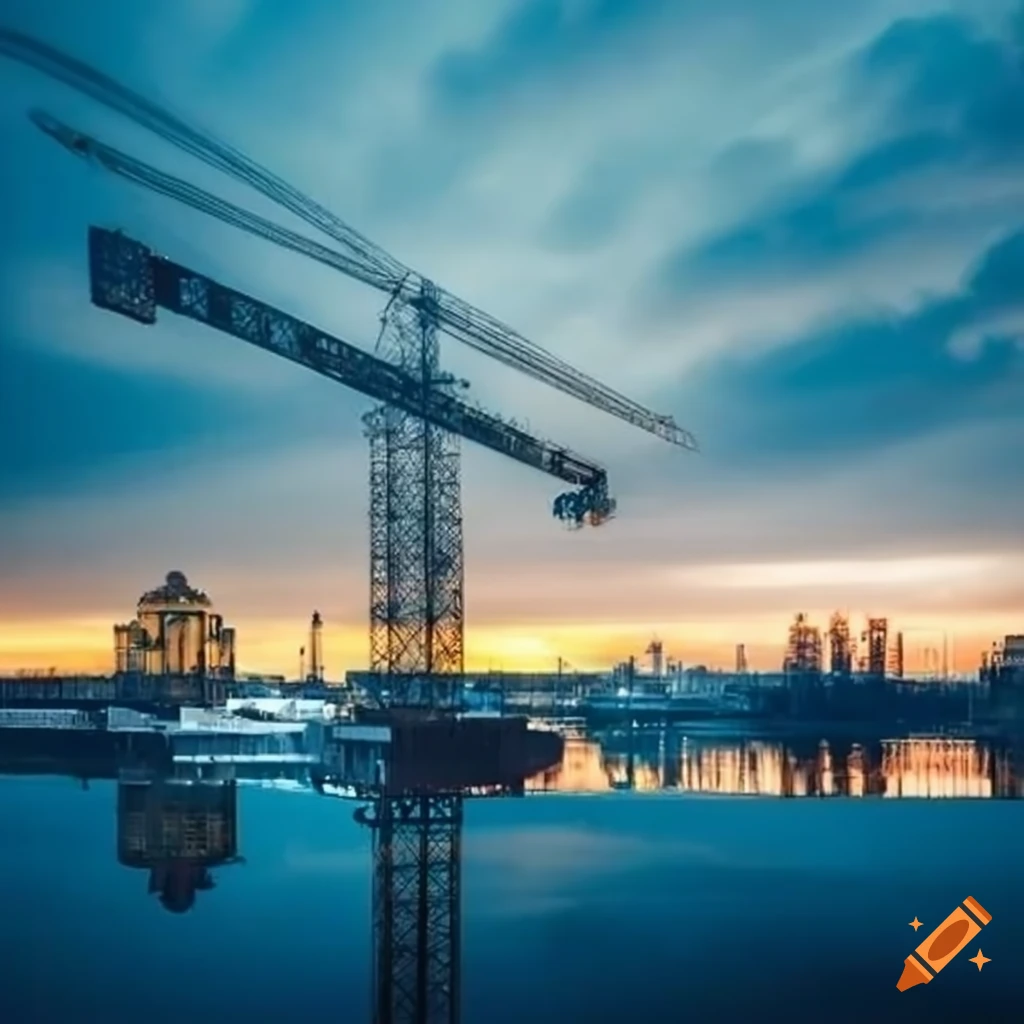 Construction and civil engineering sector in sweden on Craiyon