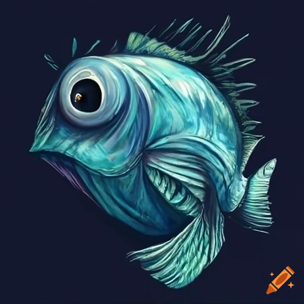 Humorous fish on Craiyon