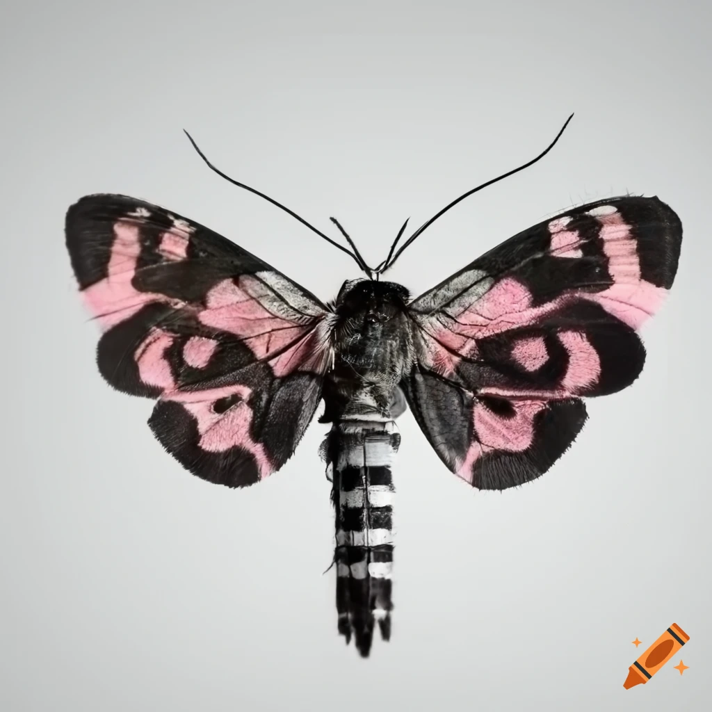 Robotic moth on a white background on Craiyon