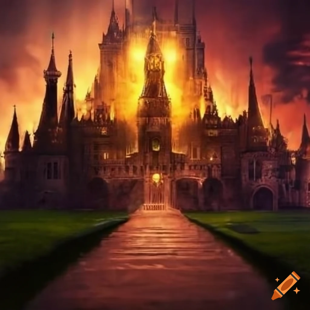 Magnificent and mystical castle with elemental characteristics on Craiyon