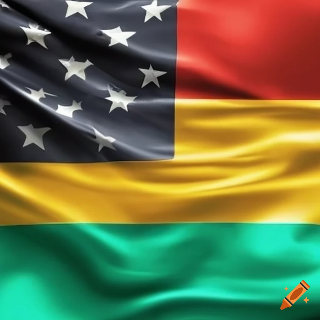 Combined german, irish, and american flags on Craiyon