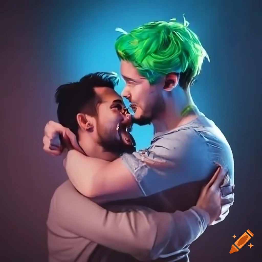 Markiplier Giving Jacksepticeye A High Five On Craiyon