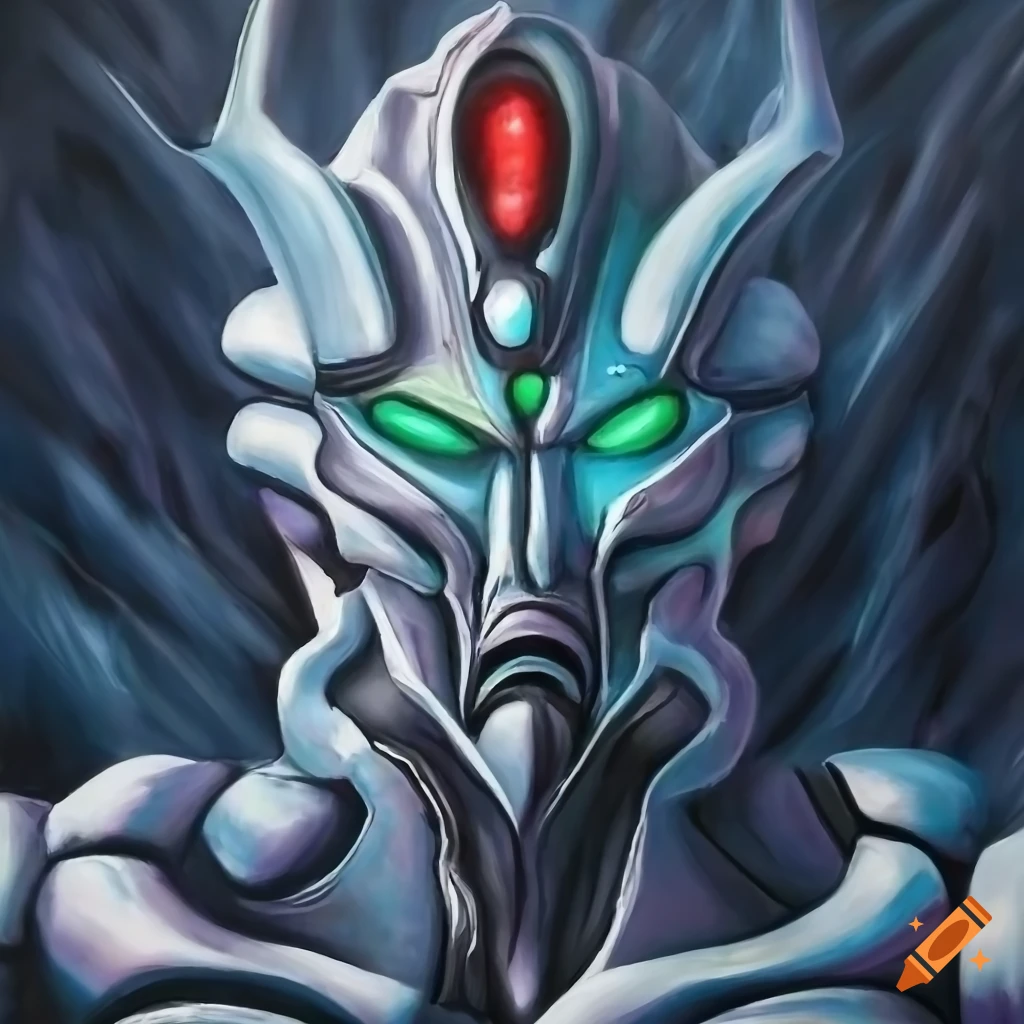 Abstract painting of boros or guyver character on Craiyon
