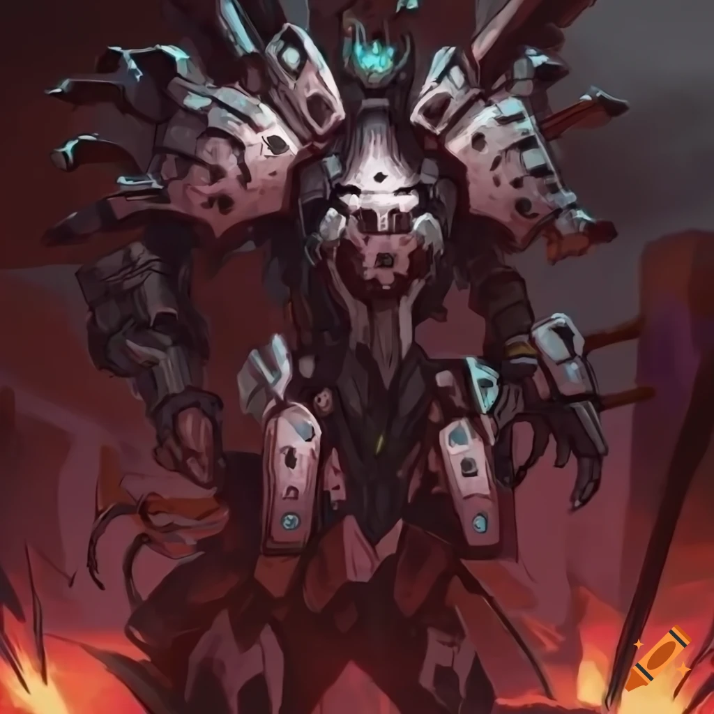 Sleek and eldritch mecha from lancer ttrpg on Craiyon