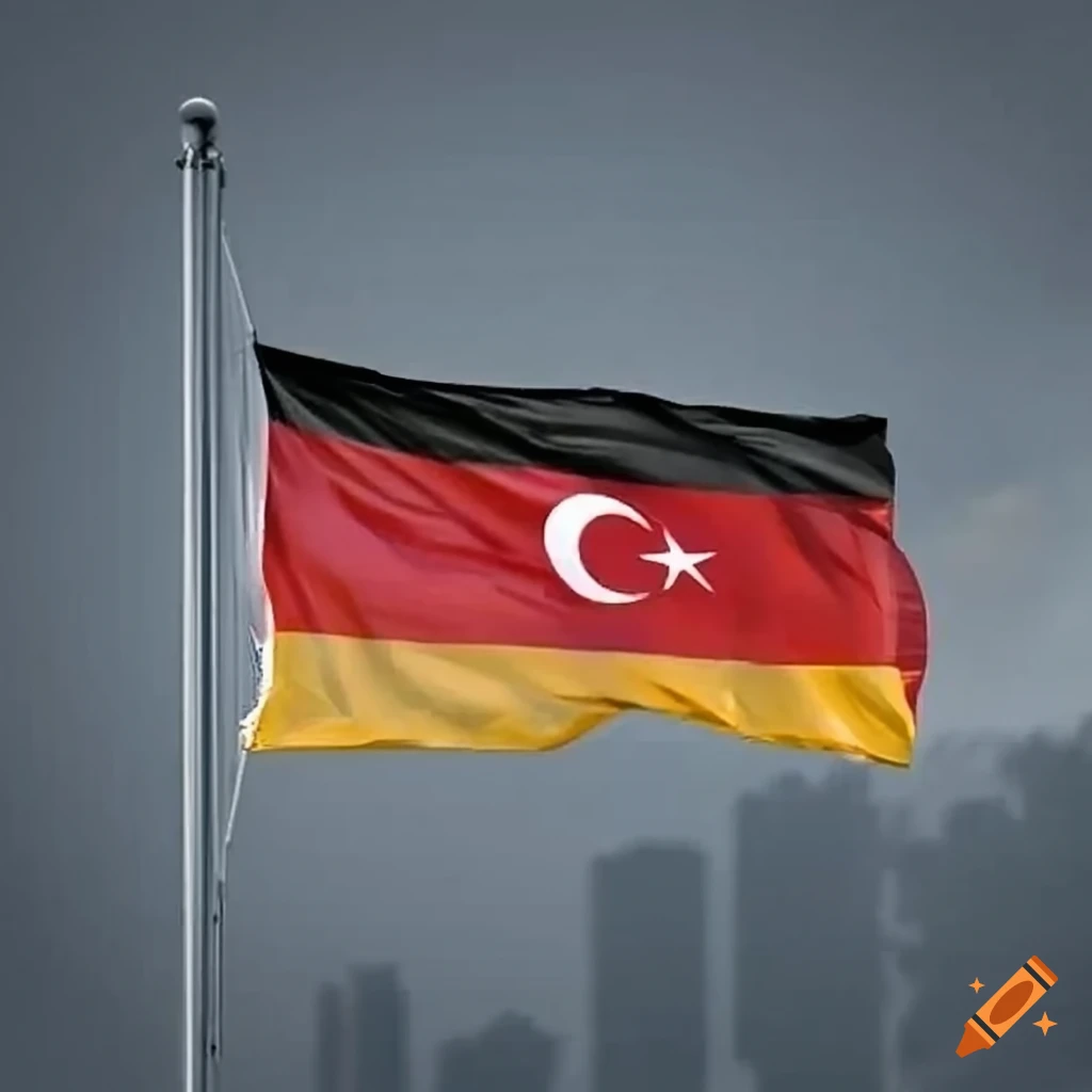 Germany flag with crescent moon and star on Craiyon