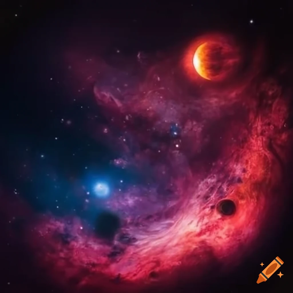 Abstract representation of space and cosmic void on Craiyon