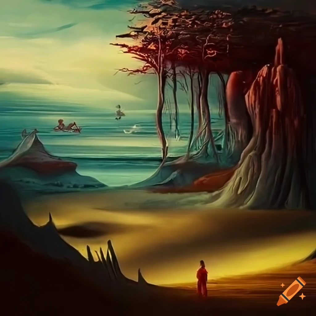 Surrealism landscape on Craiyon