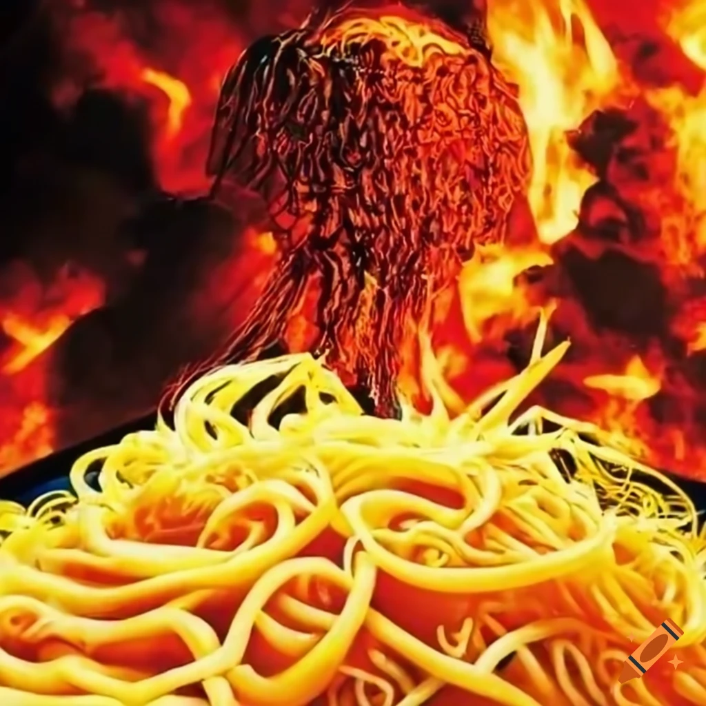 Film poster for the blockbuster 'noodle' featuring spaghetti and ...