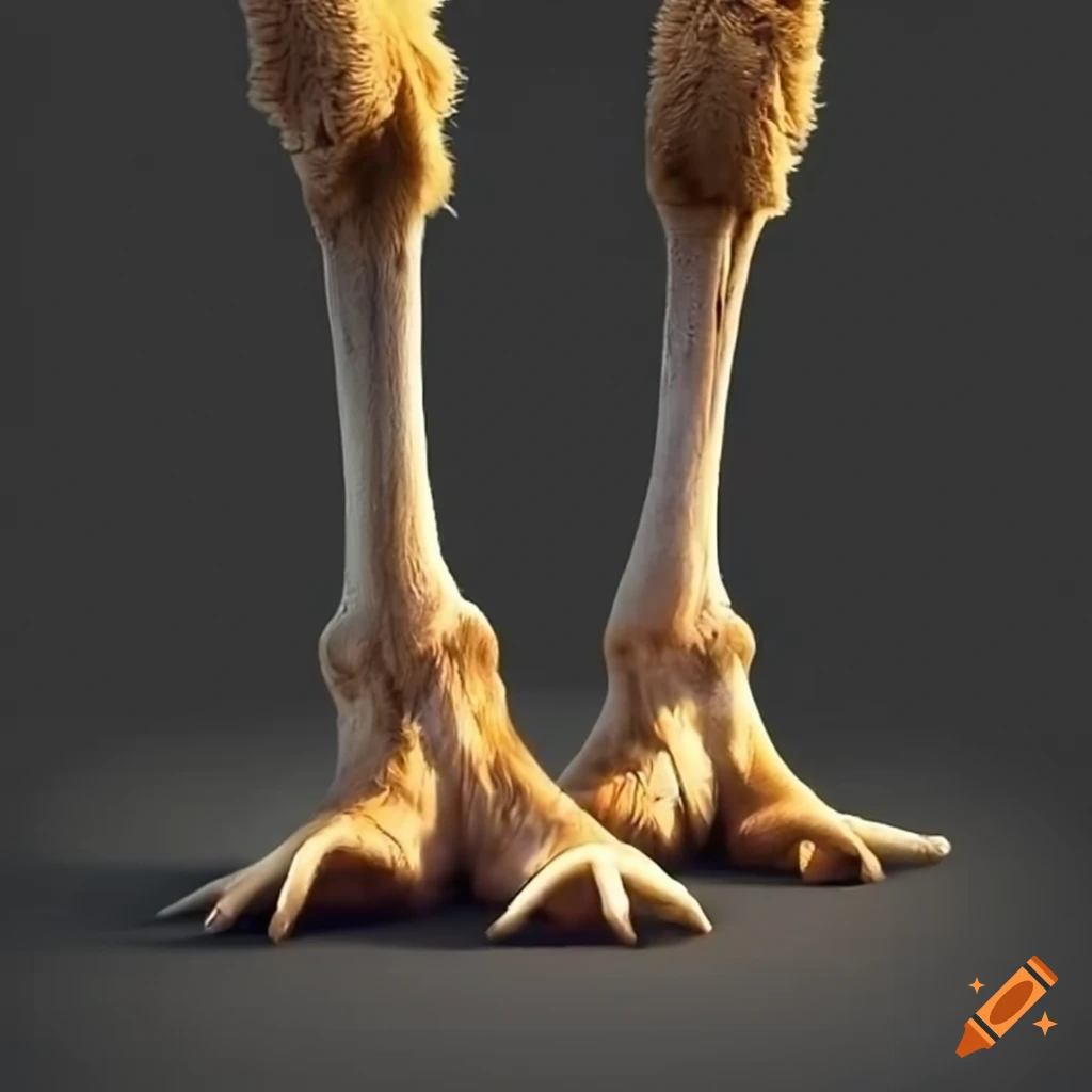 Close-up of a camel's foot on Craiyon