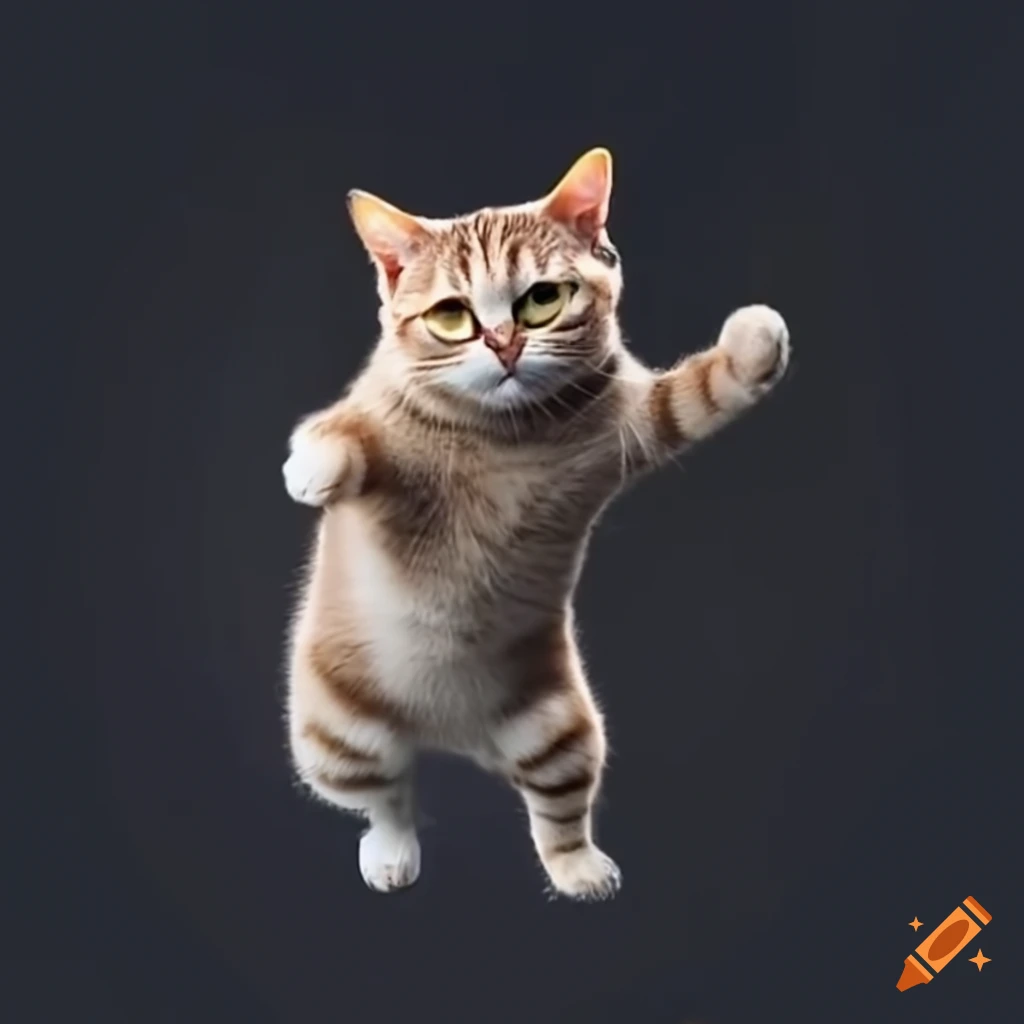 Dancing cat on Craiyon