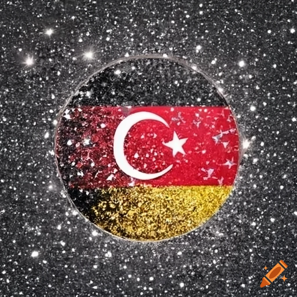 Flag of germany with glittering moon and star on Craiyon