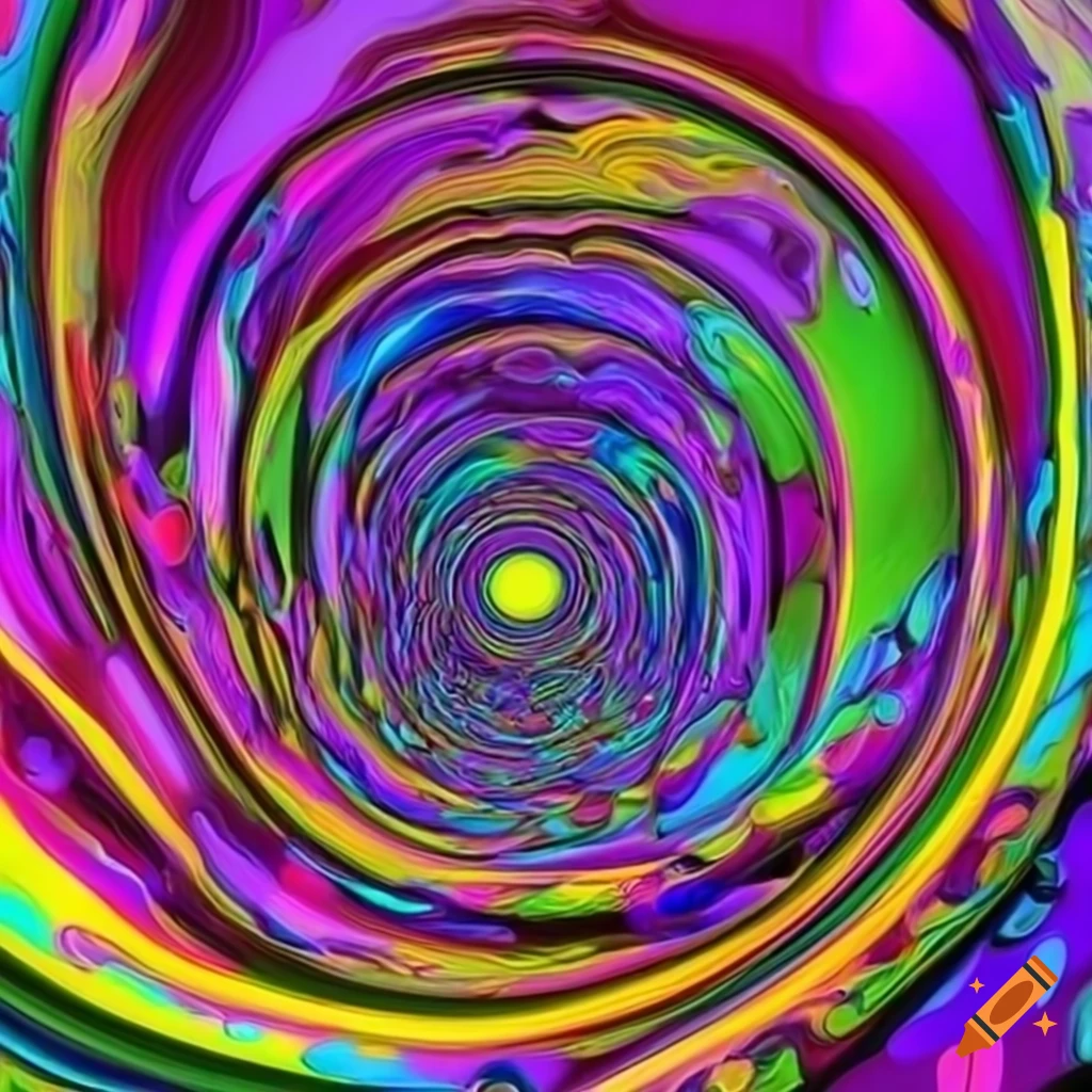 Psychedelic mirrored shapes with vibrant colors on Craiyon