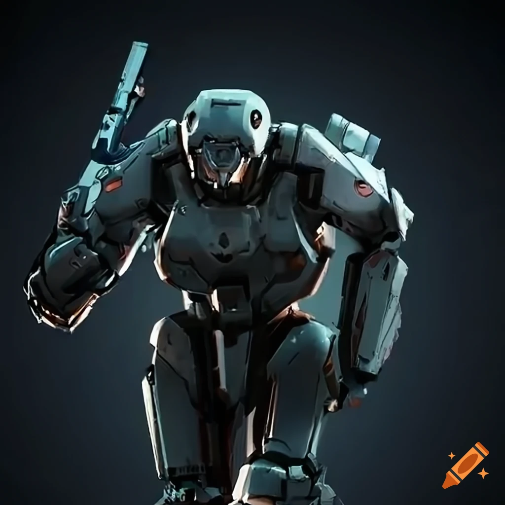 Tech mech punching down on Craiyon