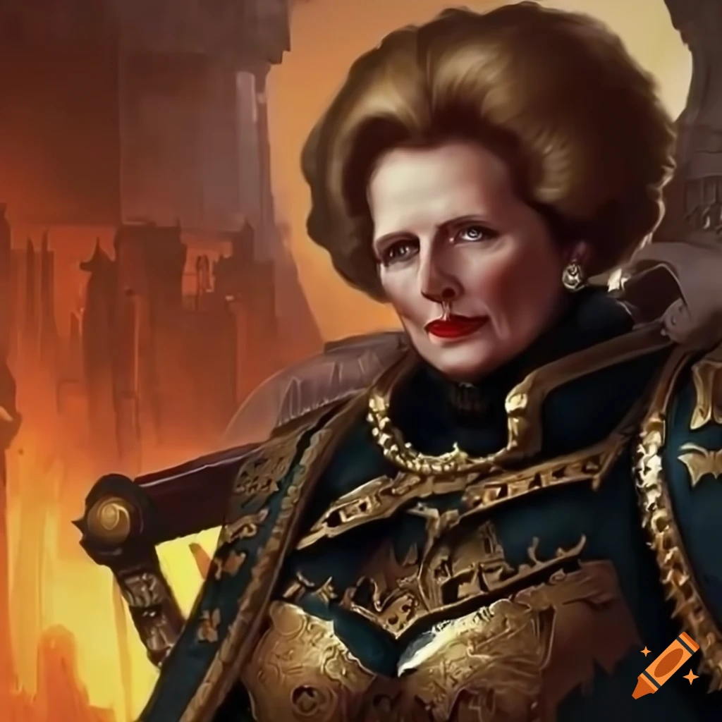 Margaret thatcher warhammer 40k sister of battle on Craiyon