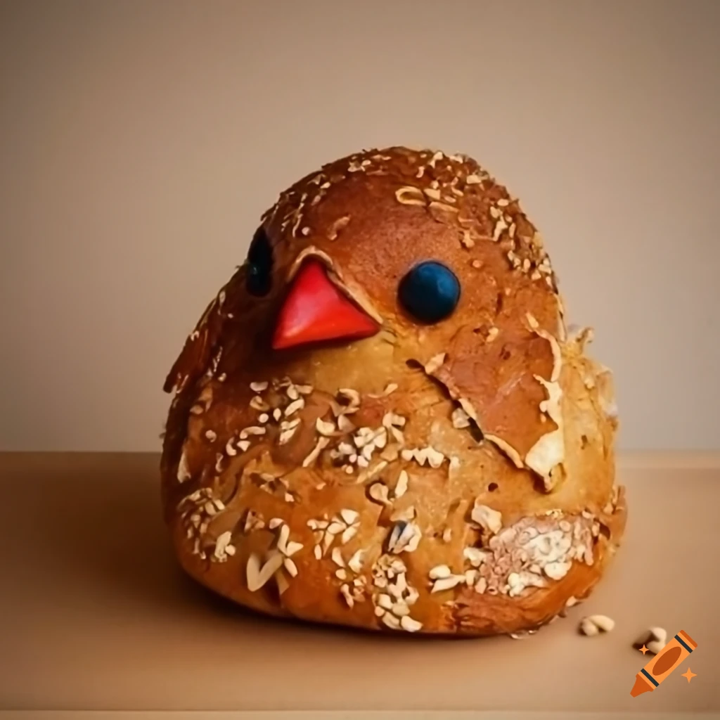 Bird made out of bread on Craiyon