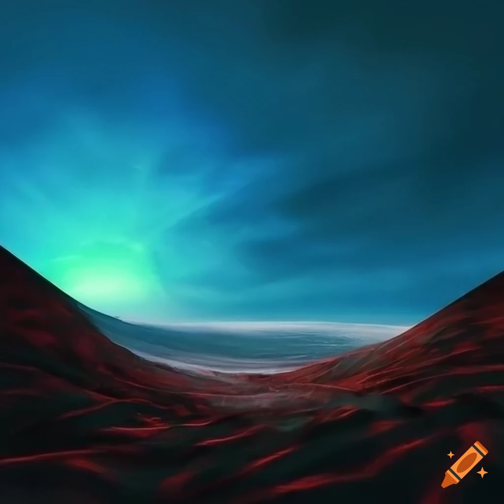 Illuminated crater level landscape in super mario 64 on Craiyon