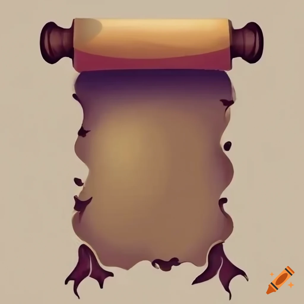 Ancient scroll in the style of an animated logo on Craiyon