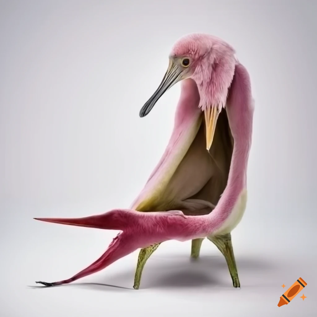 Distorted chair with afterimages resembling a stuffed spoonbill on Craiyon