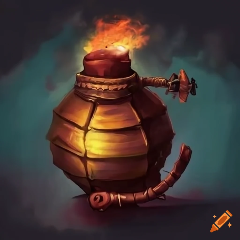 Illustration of magical bombs in a dnd setting on Craiyon