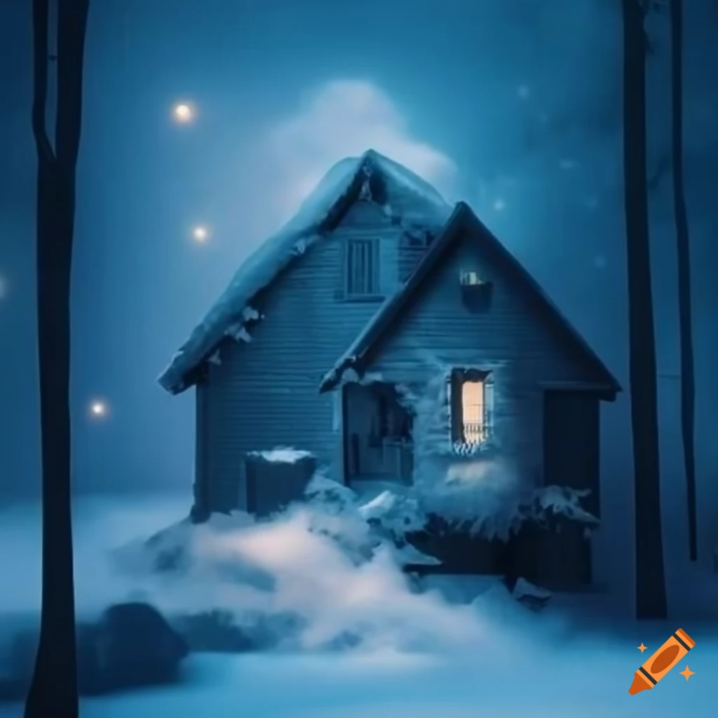 House made of evergreen tree emoji on Craiyon