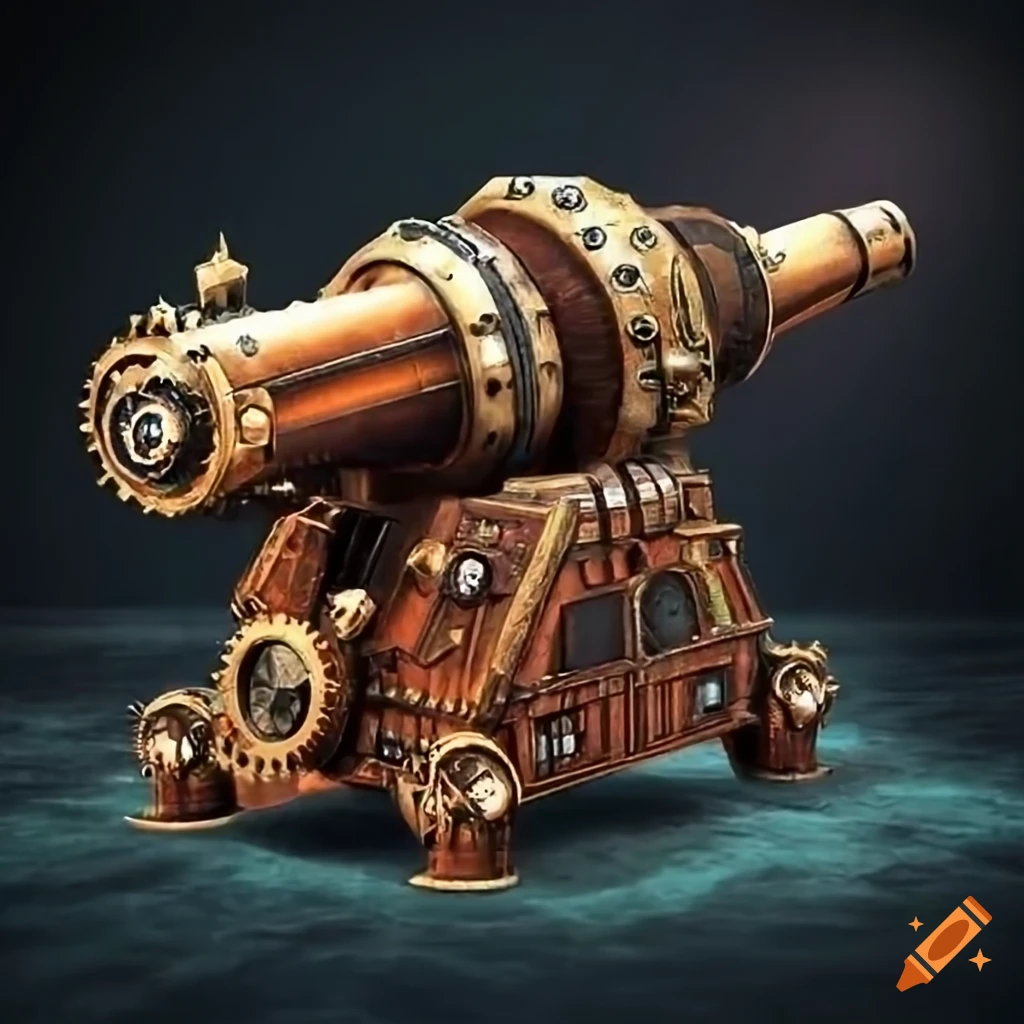 Steampunk turrets on Craiyon