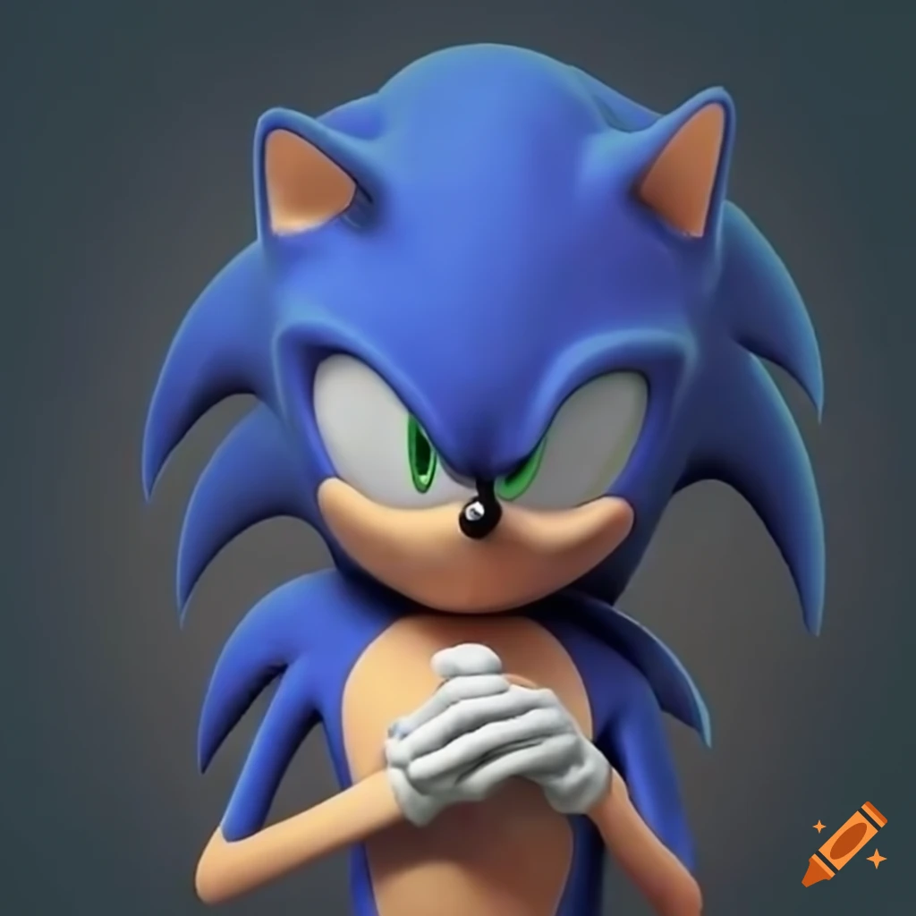 Sonic the hedgehog character on Craiyon