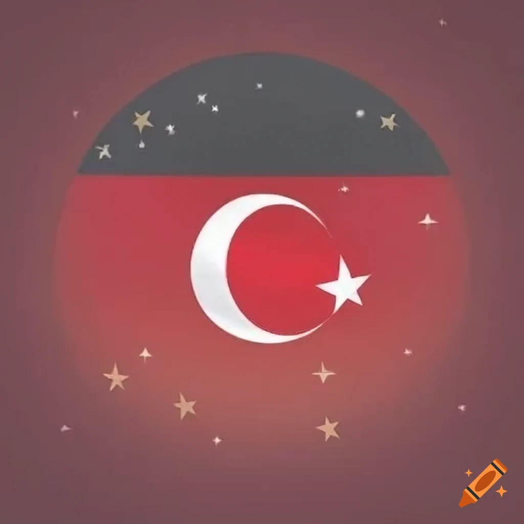 Germany flag with a crescent moon and star on Craiyon