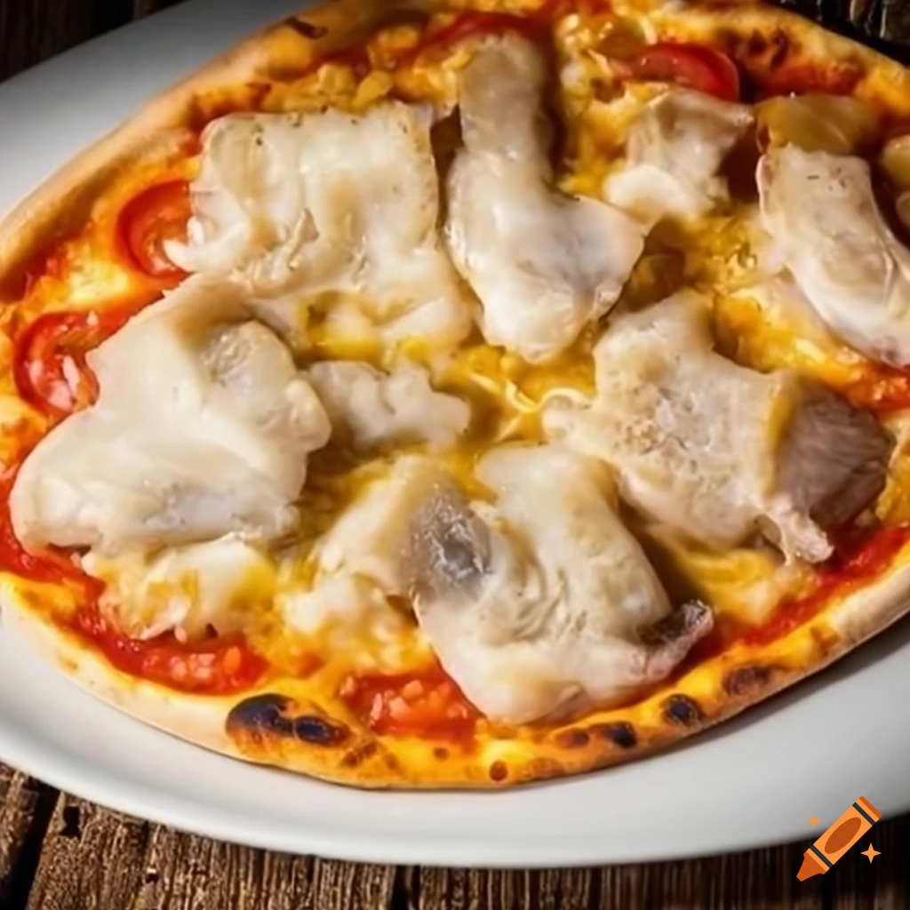 Pizza with codfish on Craiyon