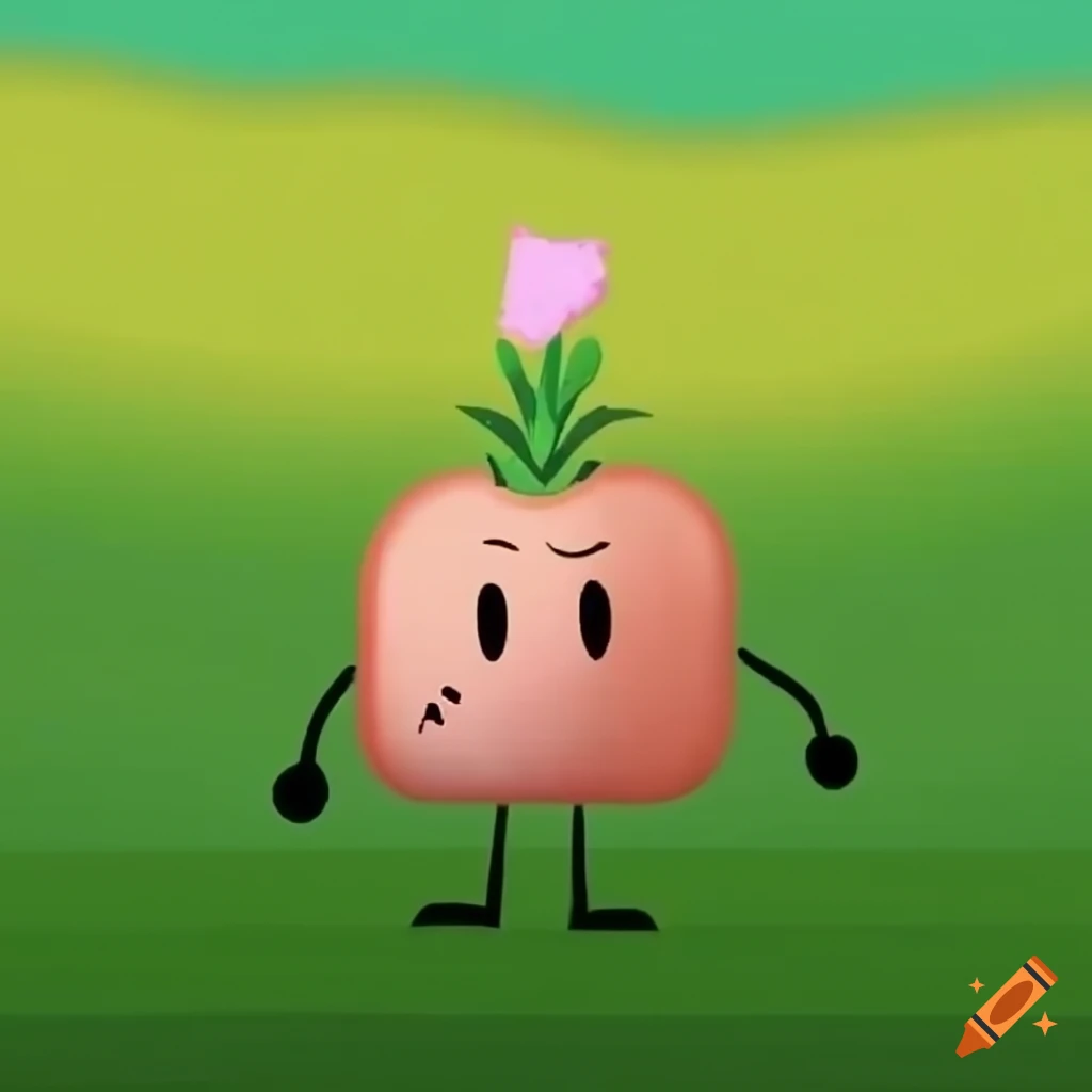 Screenshot from unknown object show with carrot character in front of ...